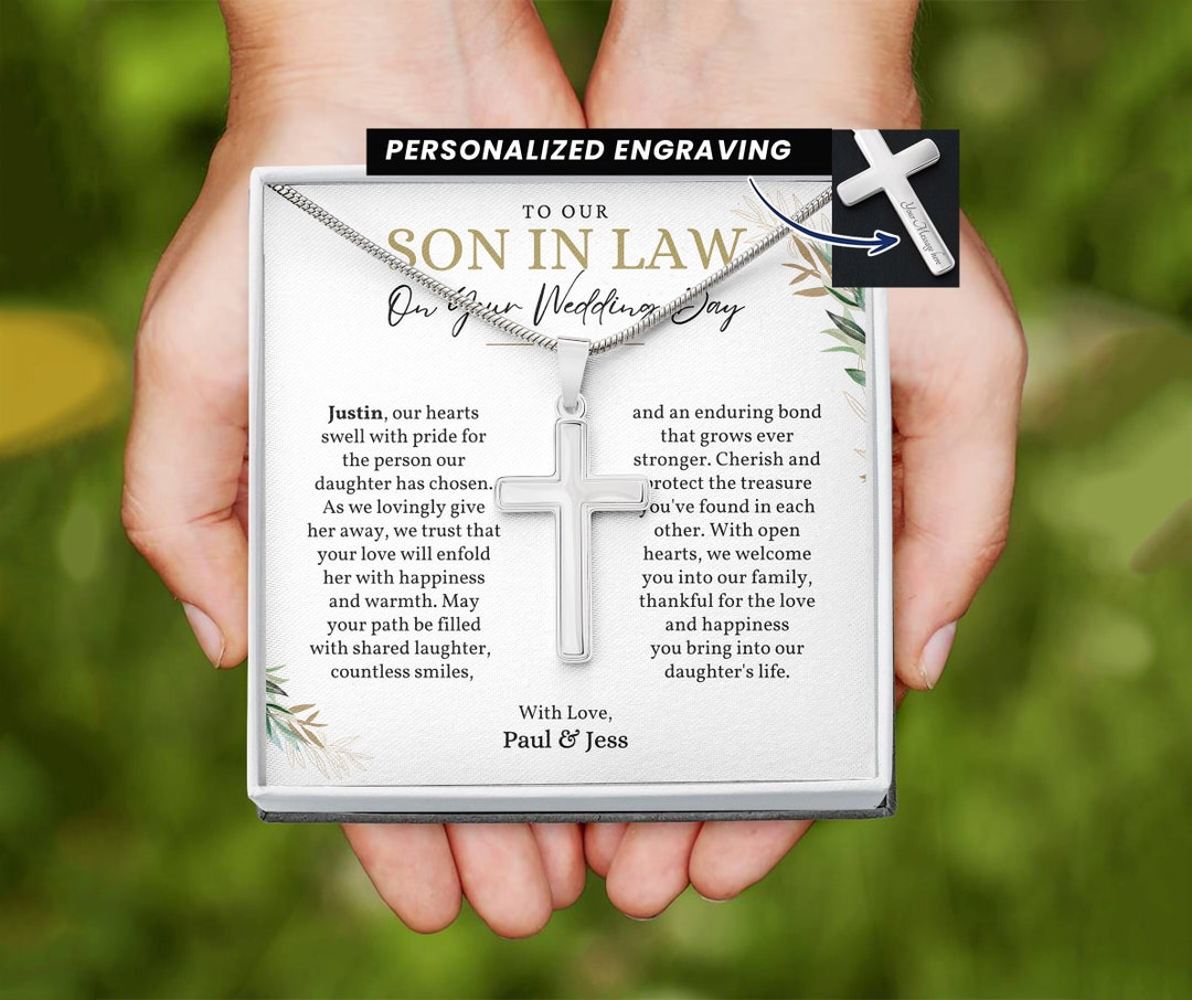 Gift for Son in Law Wedding, Gift for Groom in Laws, to Our Son in Law ...