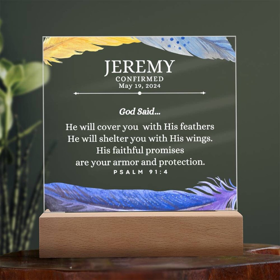 Bible Verse Acrylic Plaque, Confirmation Gift for Boys Teens, Christian ...