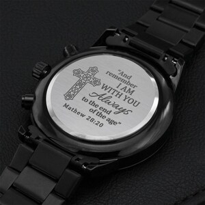 Christian Gifts for Men Engraved Watch for Men Engraved Bible Verse ...