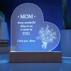 Mom Personalized Gift for Mom Gift Acrylic Plaque Mother's Day Message ...