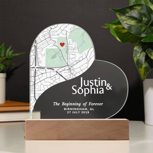 Where We Met Map, Where We Met Acrylic Plaque, Where It All Began Map ...