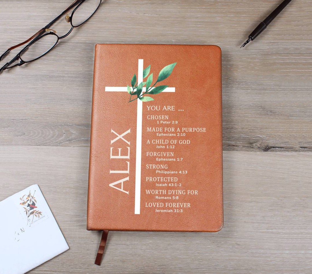Leather Journal for Men Personalized Leather Journal for Boys Christian ...