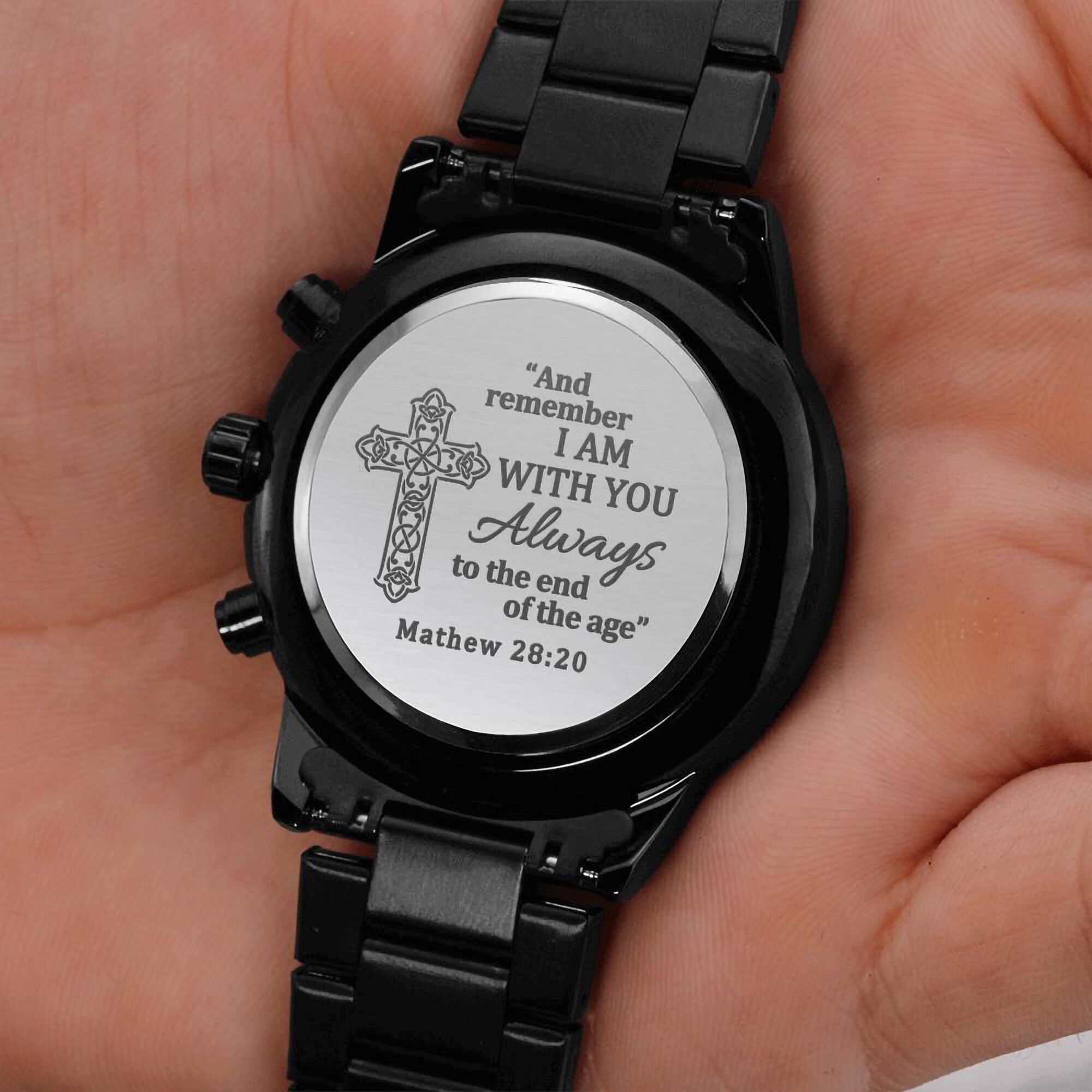 Christian Gifts for Men Engraved Watch for Men Engraved Bible Verse ...