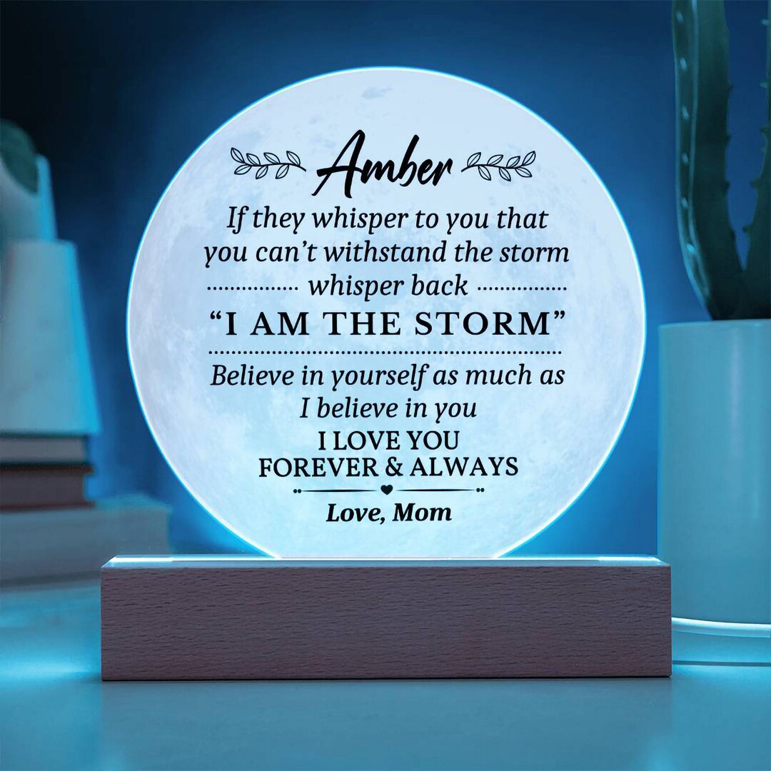 I Am the Storm Plaque Gift, Daughter Birthday Gift, Graduation Gift for ...