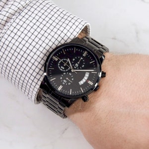 Personalized Watch Gift for Men Custom Engraved Gift for Anniversary ...