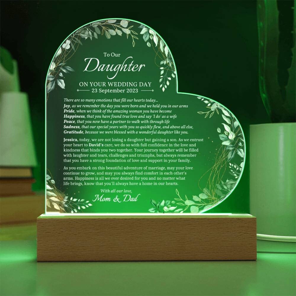 Personalized Wedding Gift for Daughter Gift From Parents Unique Wedding ...