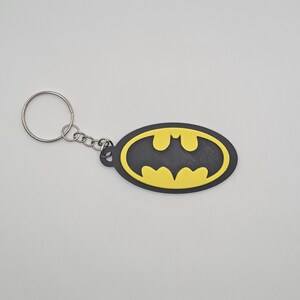 3D Printed Classic Batman Logo Keychain - Etsy