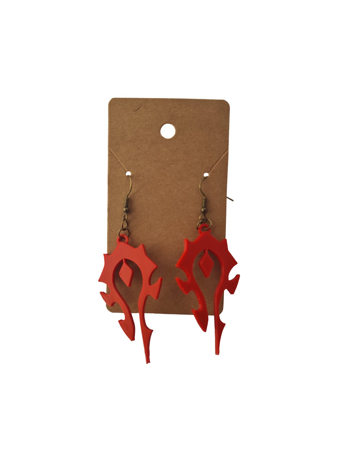3D Printed World of Warcraft Horde Symbol Earrings - Etsy