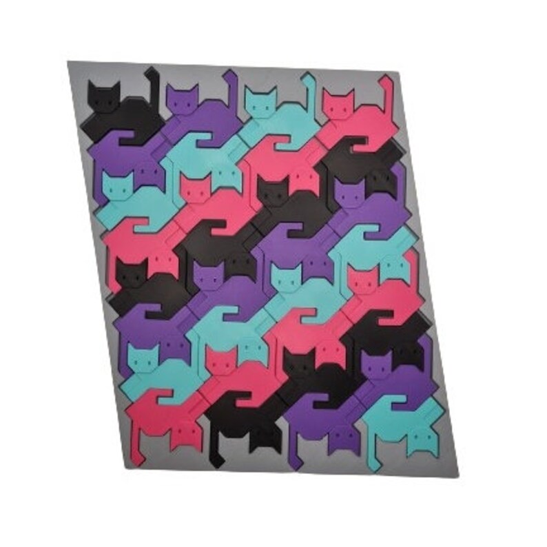 3D Printed Tessellating Cats in a Frame - Etsy
