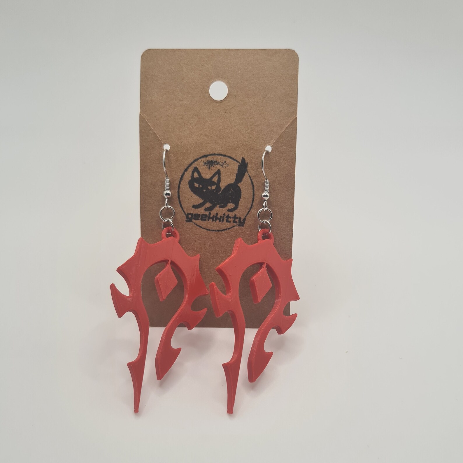 3D Printed World of Warcraft Horde Symbol Earrings - Etsy