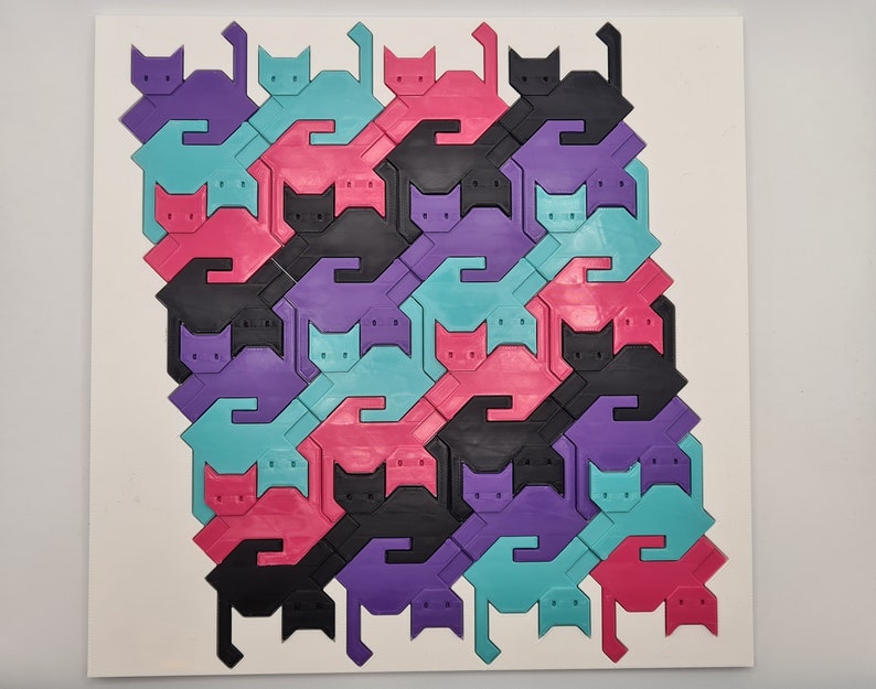 3D Printed Tessellating Cats in a Frame - Etsy