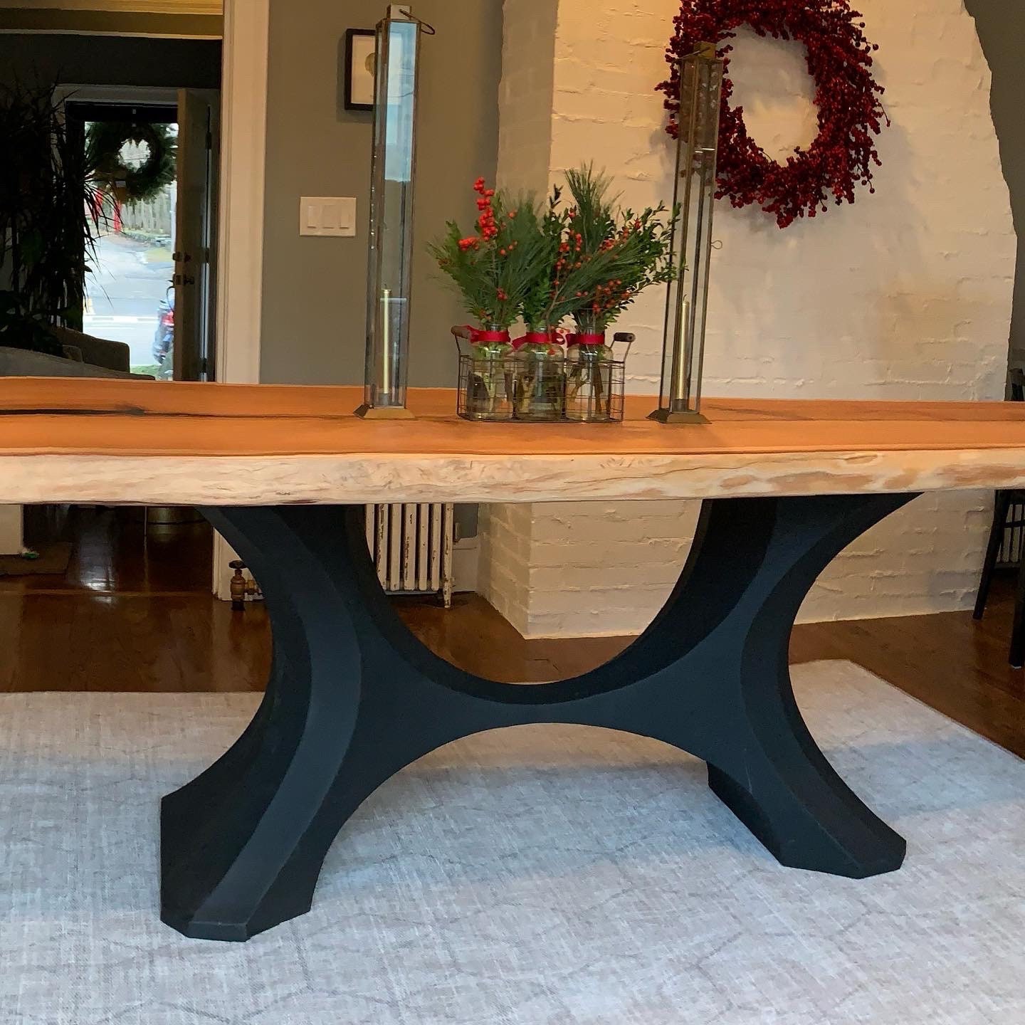 Custom English Elm Wood Dining Table - Etsy