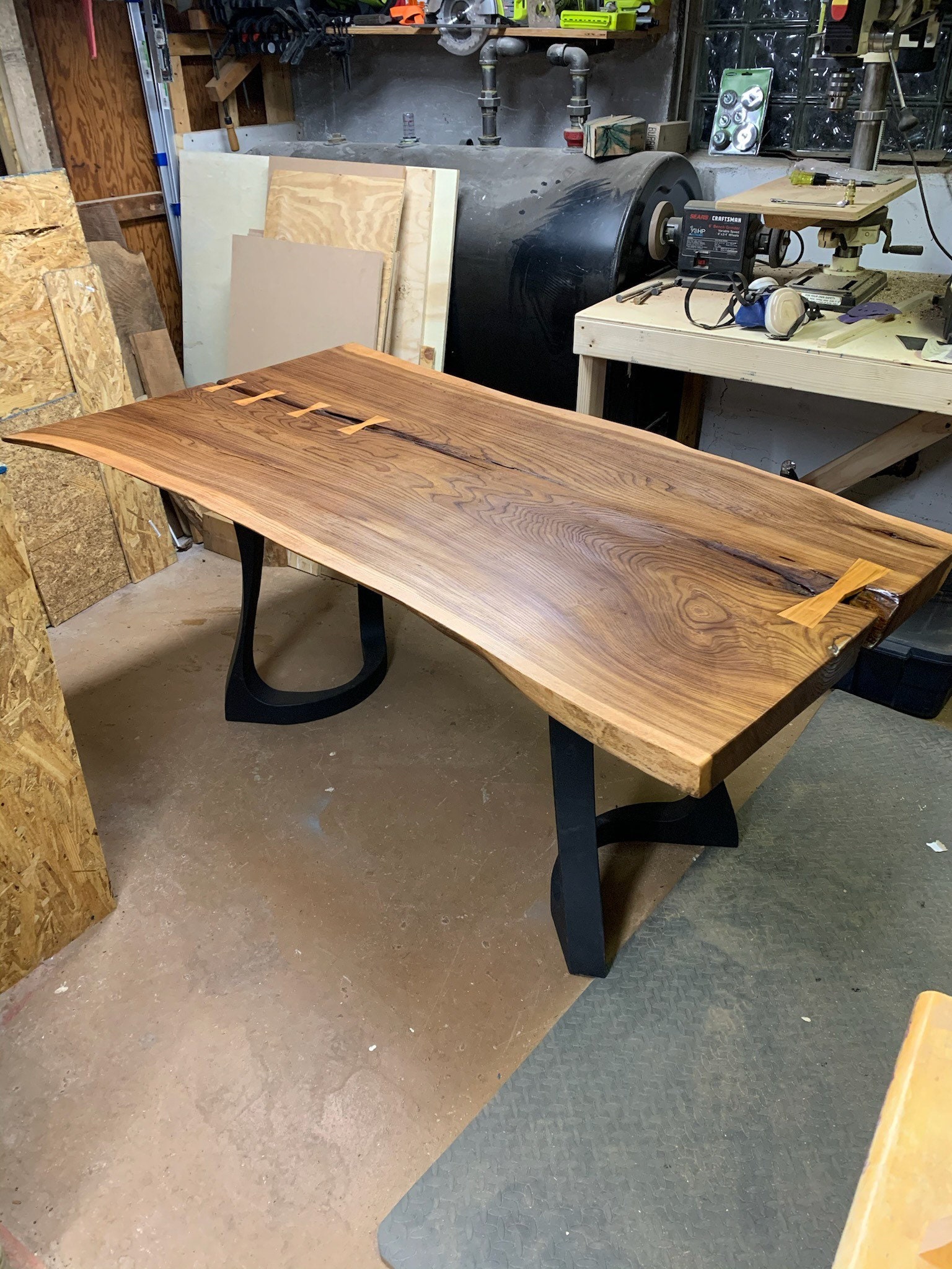 Custom English Elm Wood Dining Table - Etsy