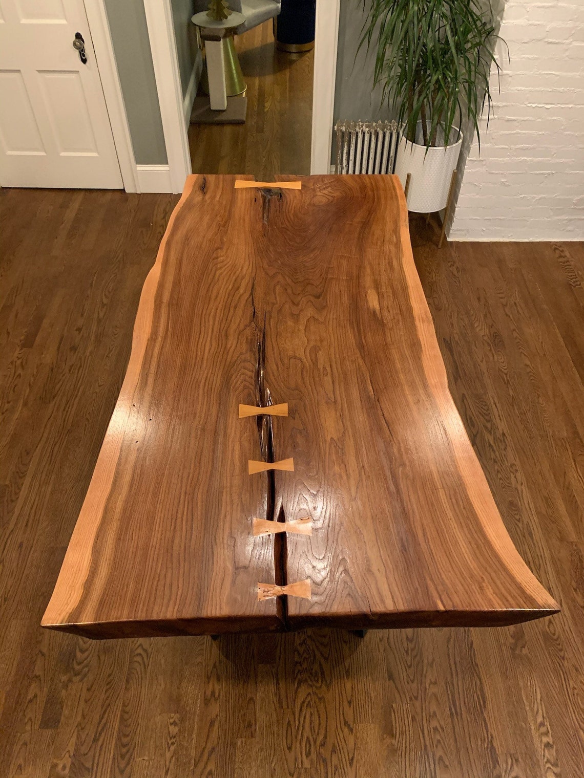 Custom English Elm Wood Dining Table - Etsy