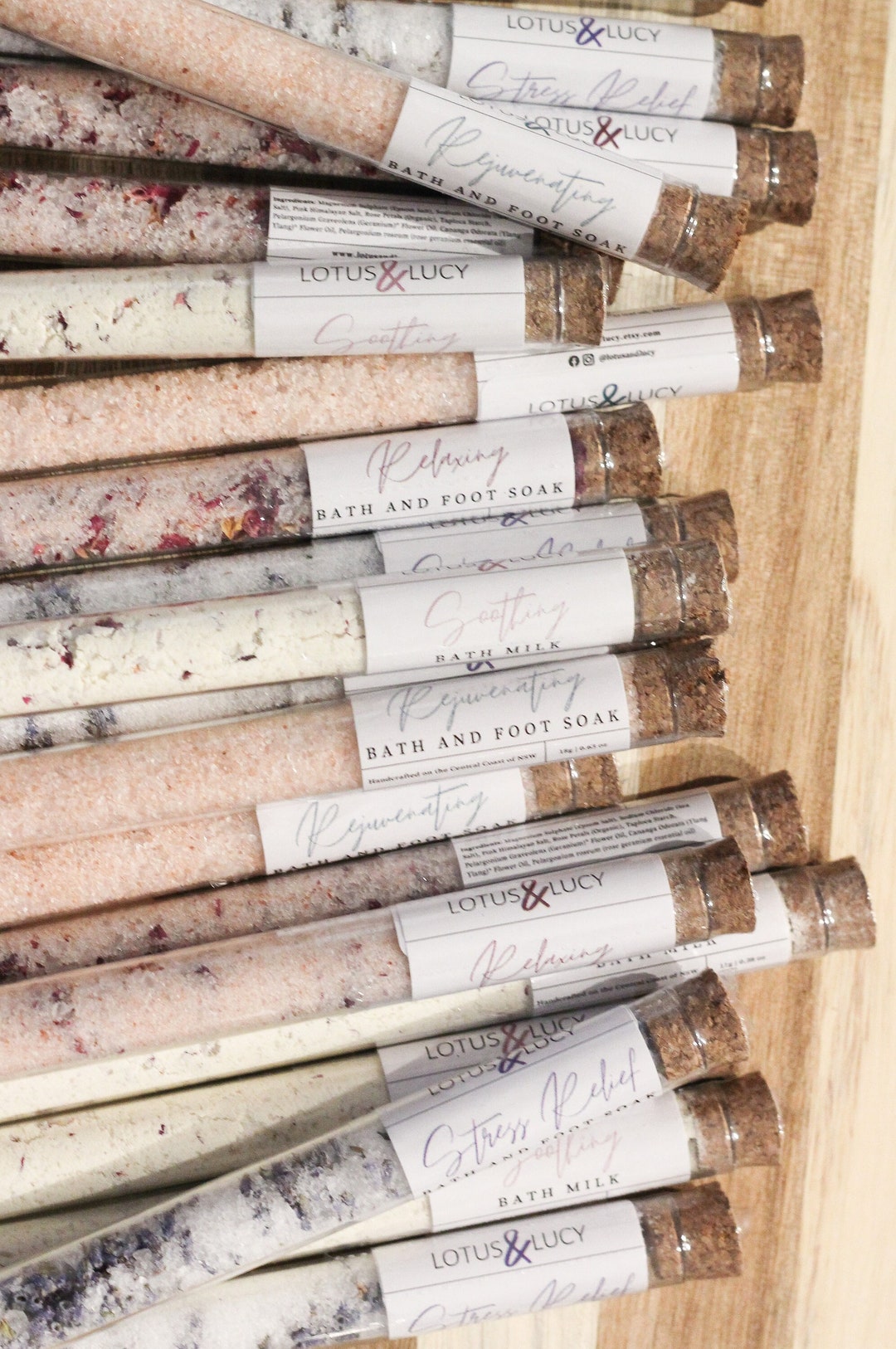 Bath Salt Test Tube Shots All Natural Essential Oil Botanical - Etsy ...