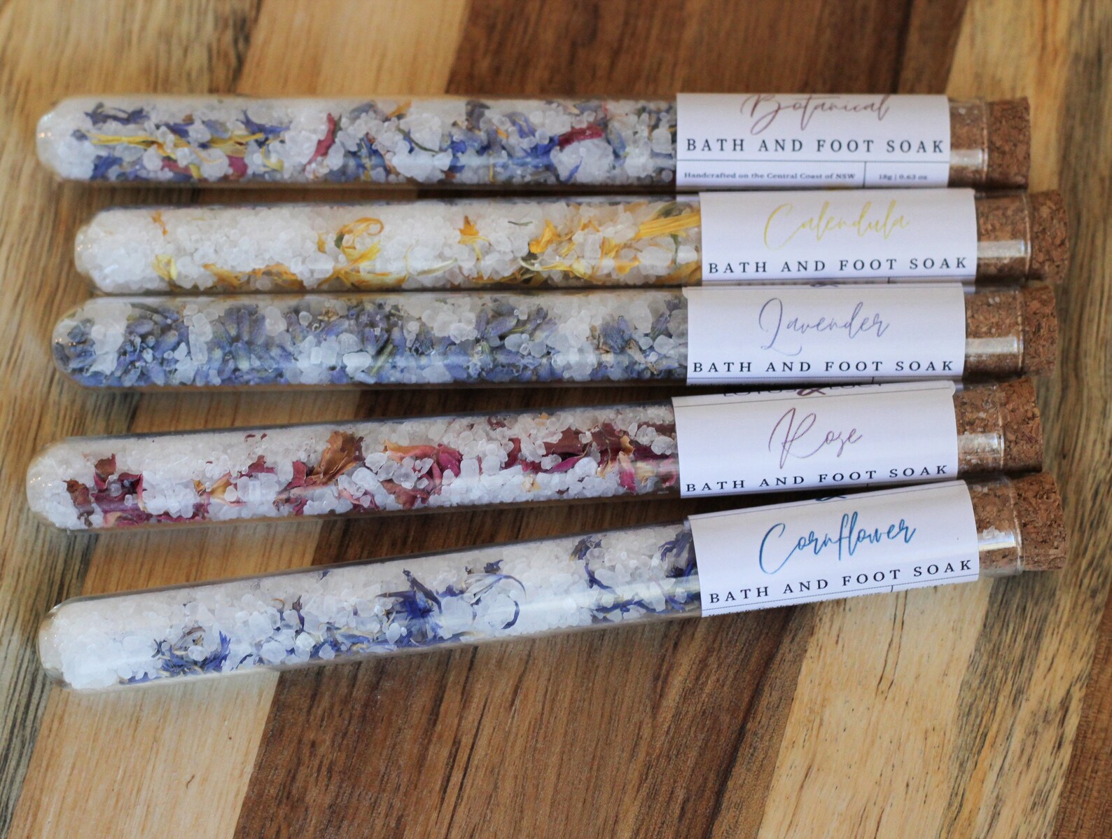 Bath Salt Test Tube Shots All Natural Botanical Bath Soak Unscented ...