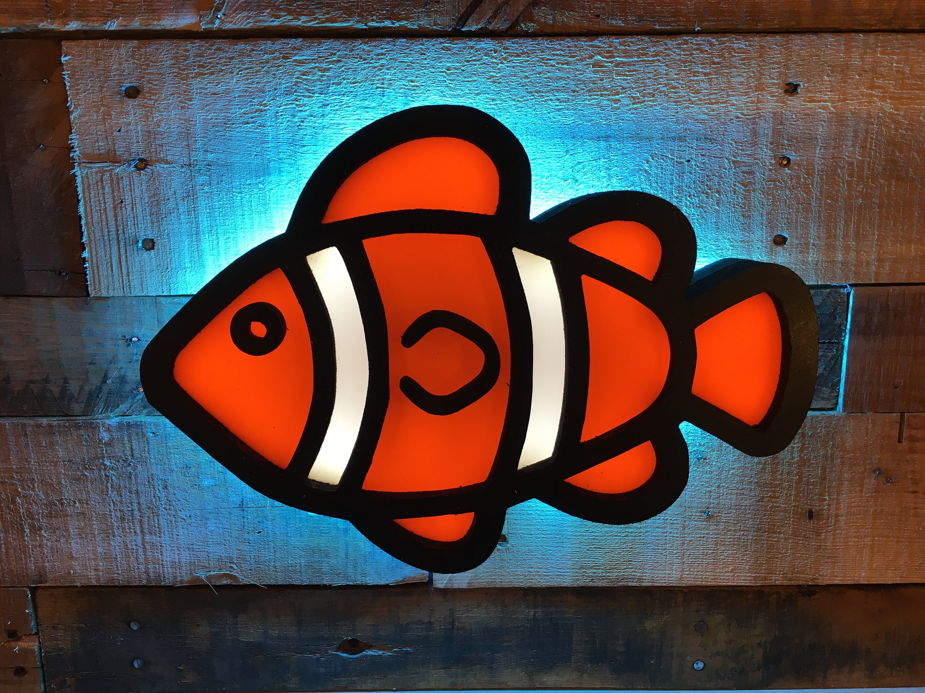 Nemo Clown Fish Angel Fish Wall Light, Aquatic, Ocean, Beach, Disney - Etsy