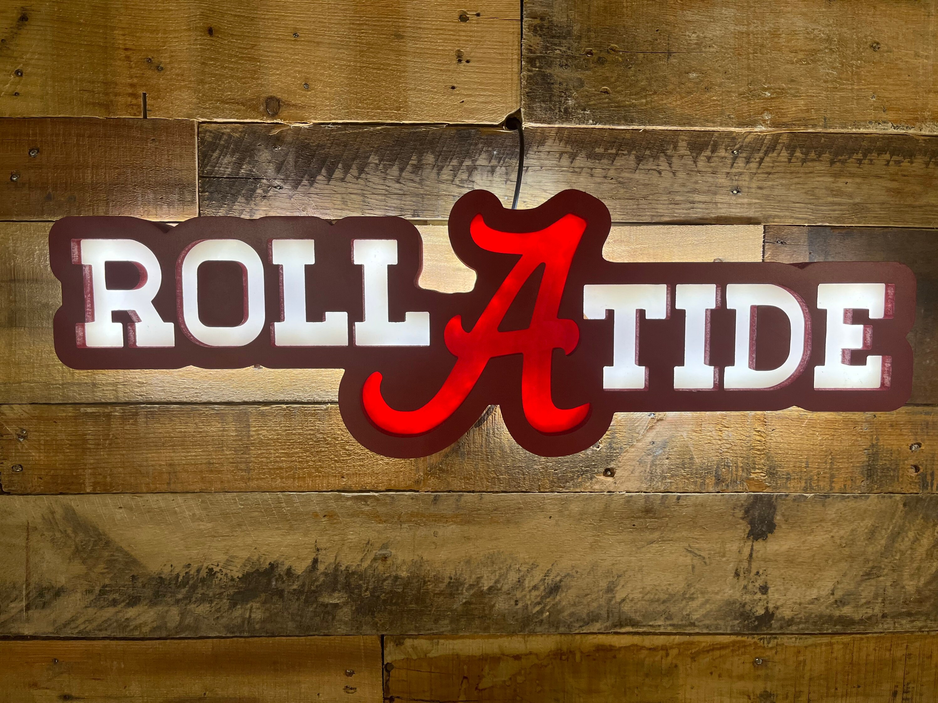 Alabama Crimson Tide Custom Roll Tide Sports Logo RGB LED - Etsy