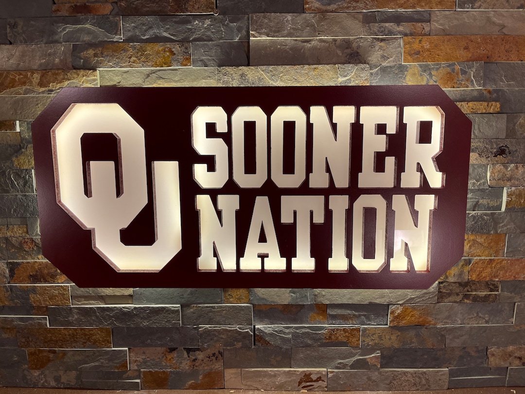 Sooner Nation LED Lighted Wall Sign, Bar Sign, Neon,night Light ...