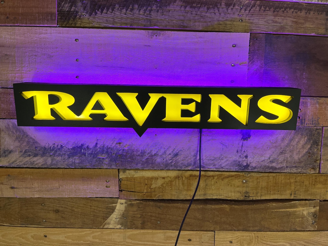 Custom Ravens LED Lighted Wall Sign, Night Light,football - Etsy