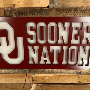 Sooner Nation LED Lighted Wall Sign, Bar Sign, Neon,night Light ...