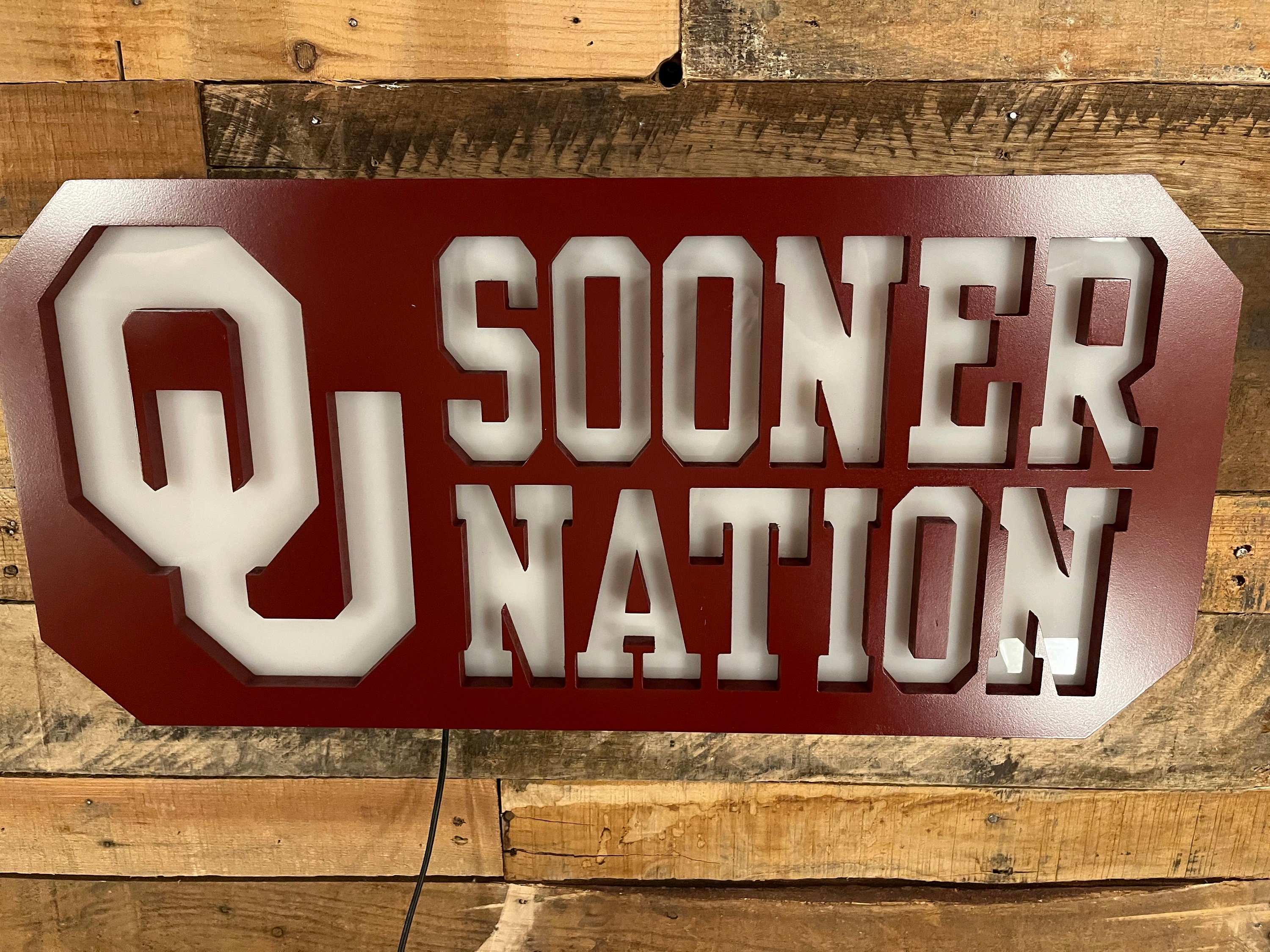 Sooner Nation LED Lighted Wall Sign, Bar Sign, Neon,night Light ...