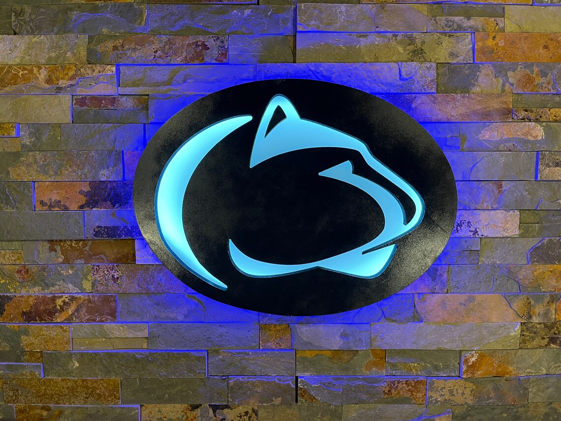 LARGE Custom Penn State Logo PSU. Nittany Lion Chipmunk LED - Etsy