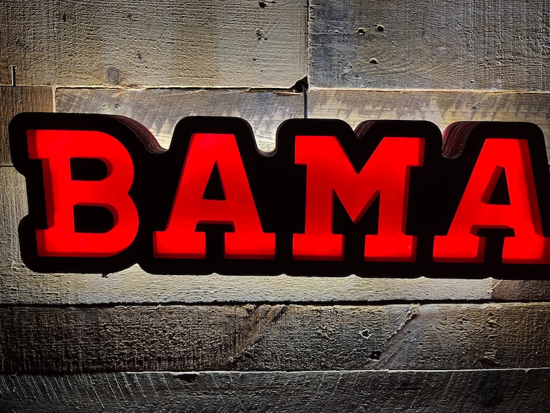 BAMA Alabama Crimson Tide Custom Roll Tide Sports Logo RGB - Etsy