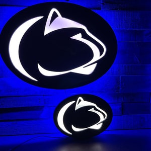 LARGE Custom Penn State Logo, PSU. Nittany Lion, Chipmunk, LED Lighted ...