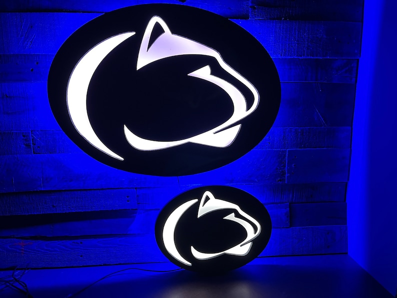 LARGE Custom Penn State Logo PSU. Nittany Lion Chipmunk LED - Etsy