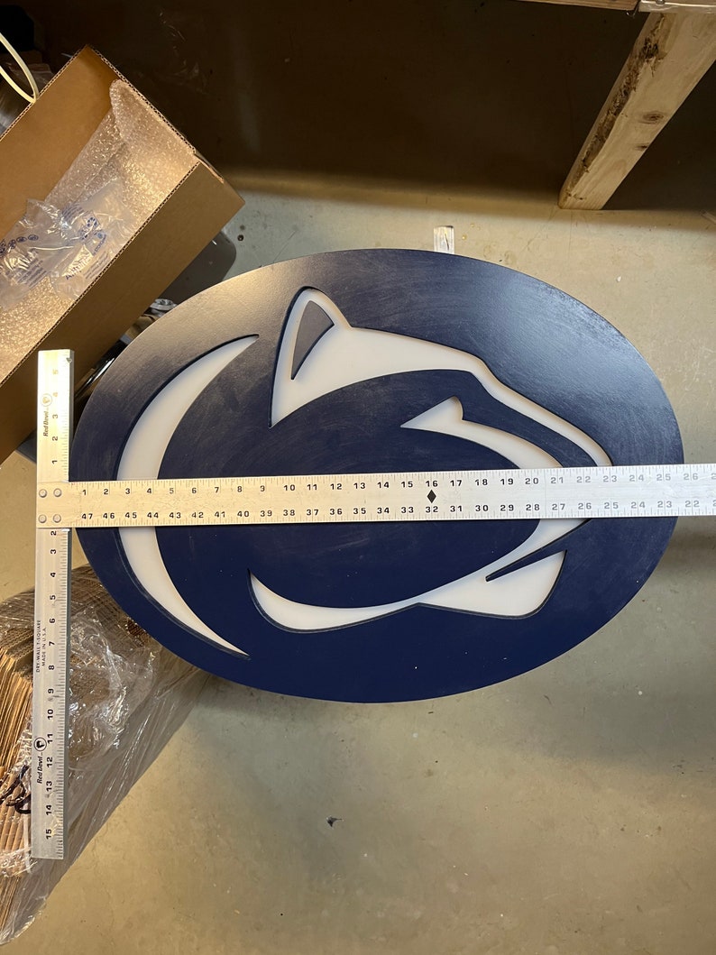 LARGE Custom Penn State Logo PSU. Nittany Lion Chipmunk LED - Etsy