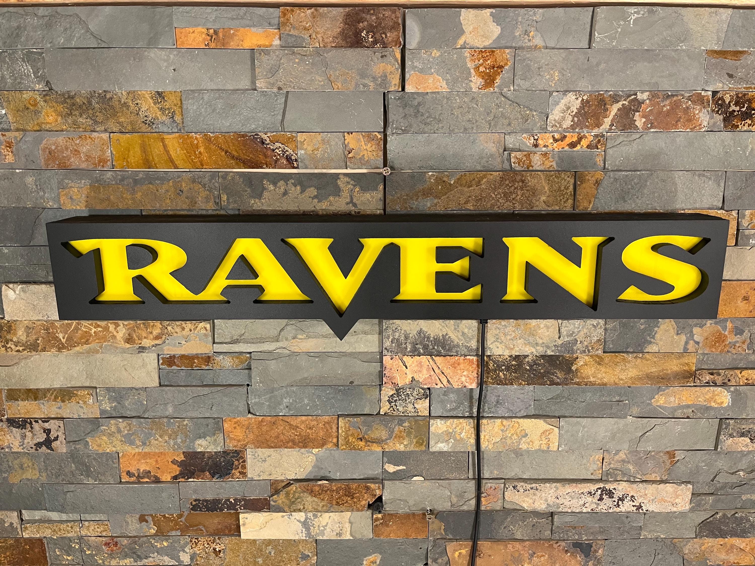 Custom Ravens LED Lighted Wall Sign, Night Light,football - Etsy
