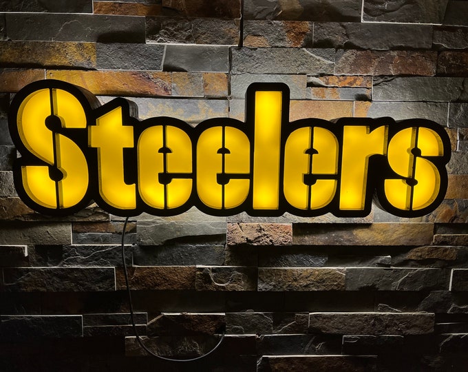 Custom Steelers LED Lighted Wall Sign, Neon, Night Light,football - Etsy