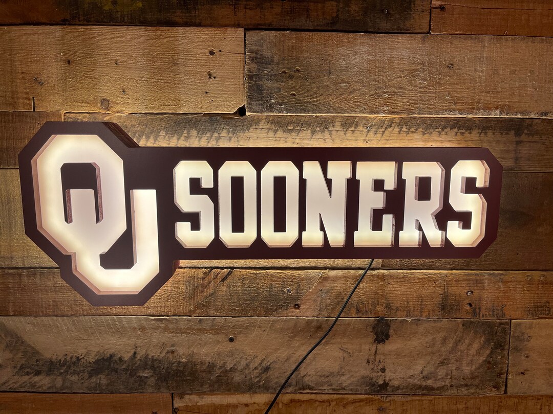 Sooner LED Lighted Wall Sign, Bar Sign, Neon,night Light,baseball - Etsy