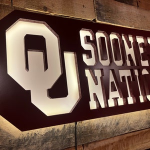 Sooner Nation LED Lighted Wall Sign, Bar Sign, Neon,night Light ...