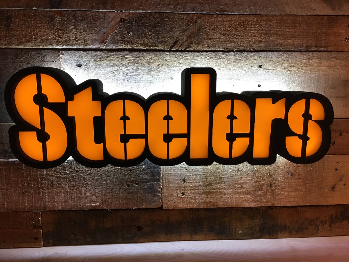 Custom Steelers LED Lighted Wall Sign Neon Night - Etsy