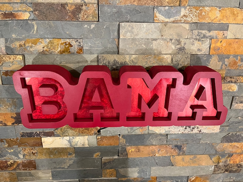 BAMA Alabama Crimson Tide Custom Roll Tide Sports Logo RGB - Etsy