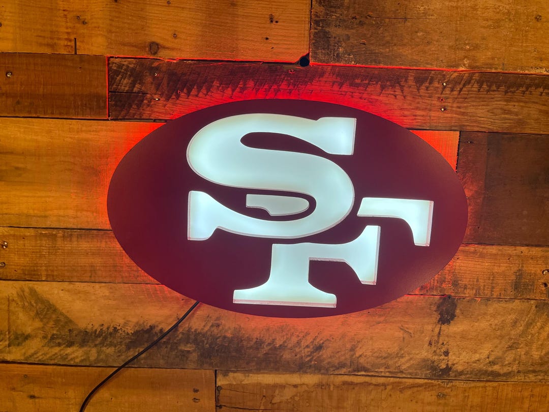 49ers Sports Logo LED Wall Sign, Bar Decor, Night Light - Etsy