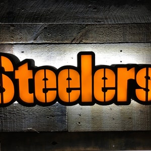 Custom Steelers LED Lighted Wall Sign Neon Night - Etsy