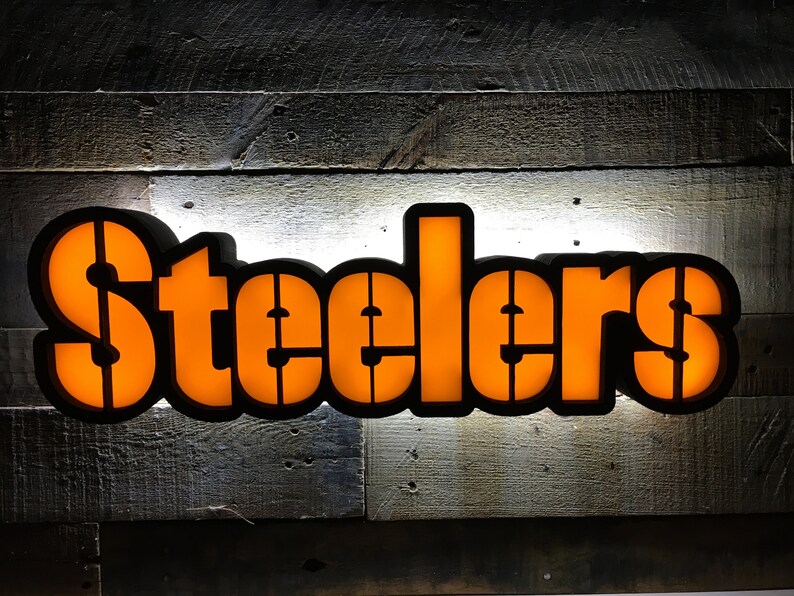 Custom Steelers LED Lighted Wall Sign Neon Night - Etsy