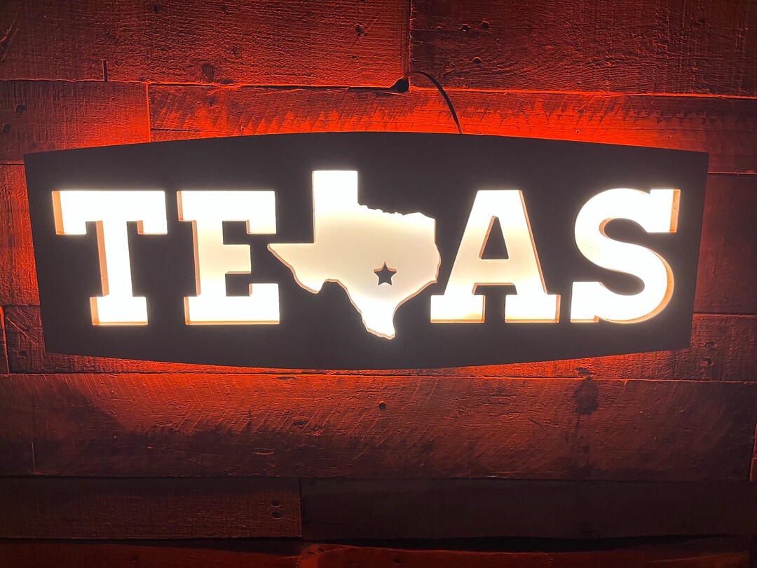 Texas Longhorns. Custom Sports Logo LED Lighted Wall Sign, Bar Sign ...
