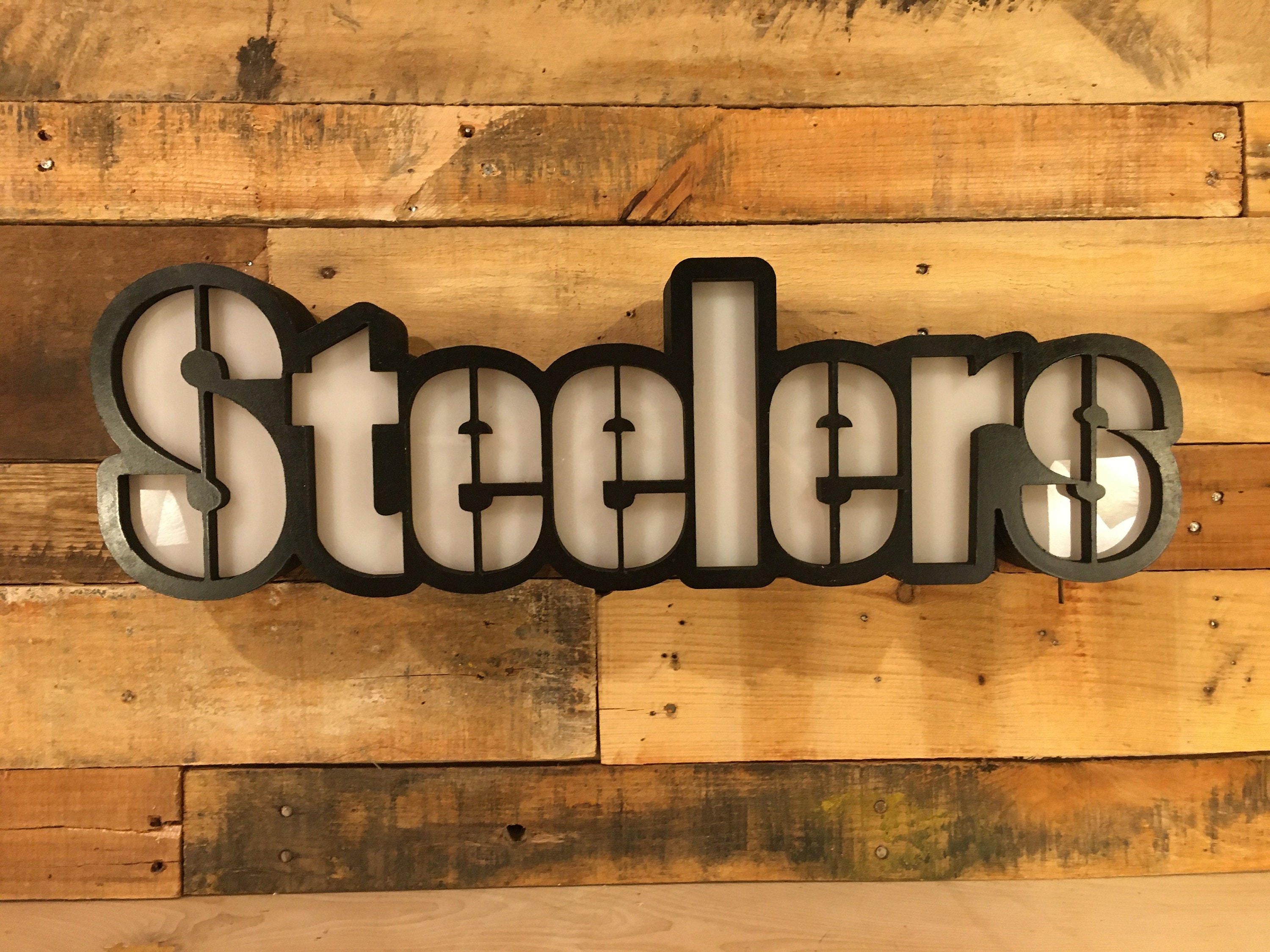 Custom Steelers LED Lighted Wall Sign Neon Night - Etsy