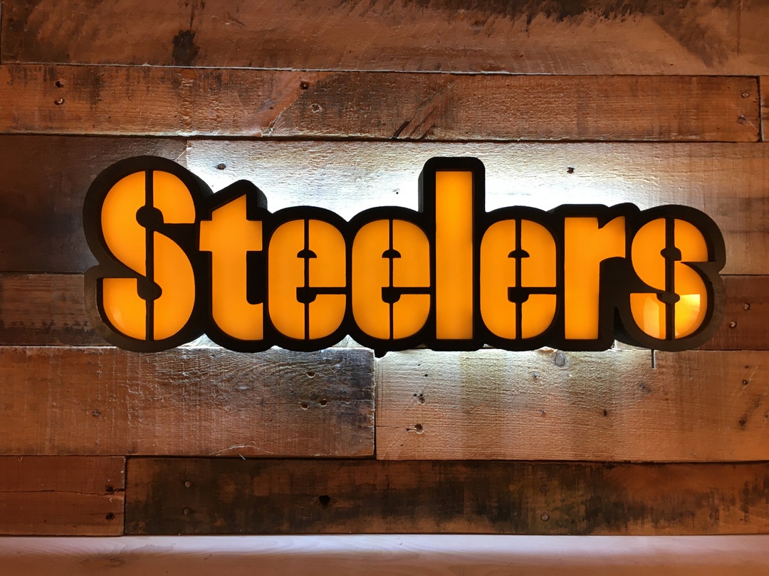 Custom Steelers LED Lighted Wall Sign Neon Night - Etsy