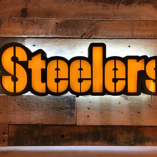 Custom Steelers LED Lighted Wall Sign Neon Night - Etsy