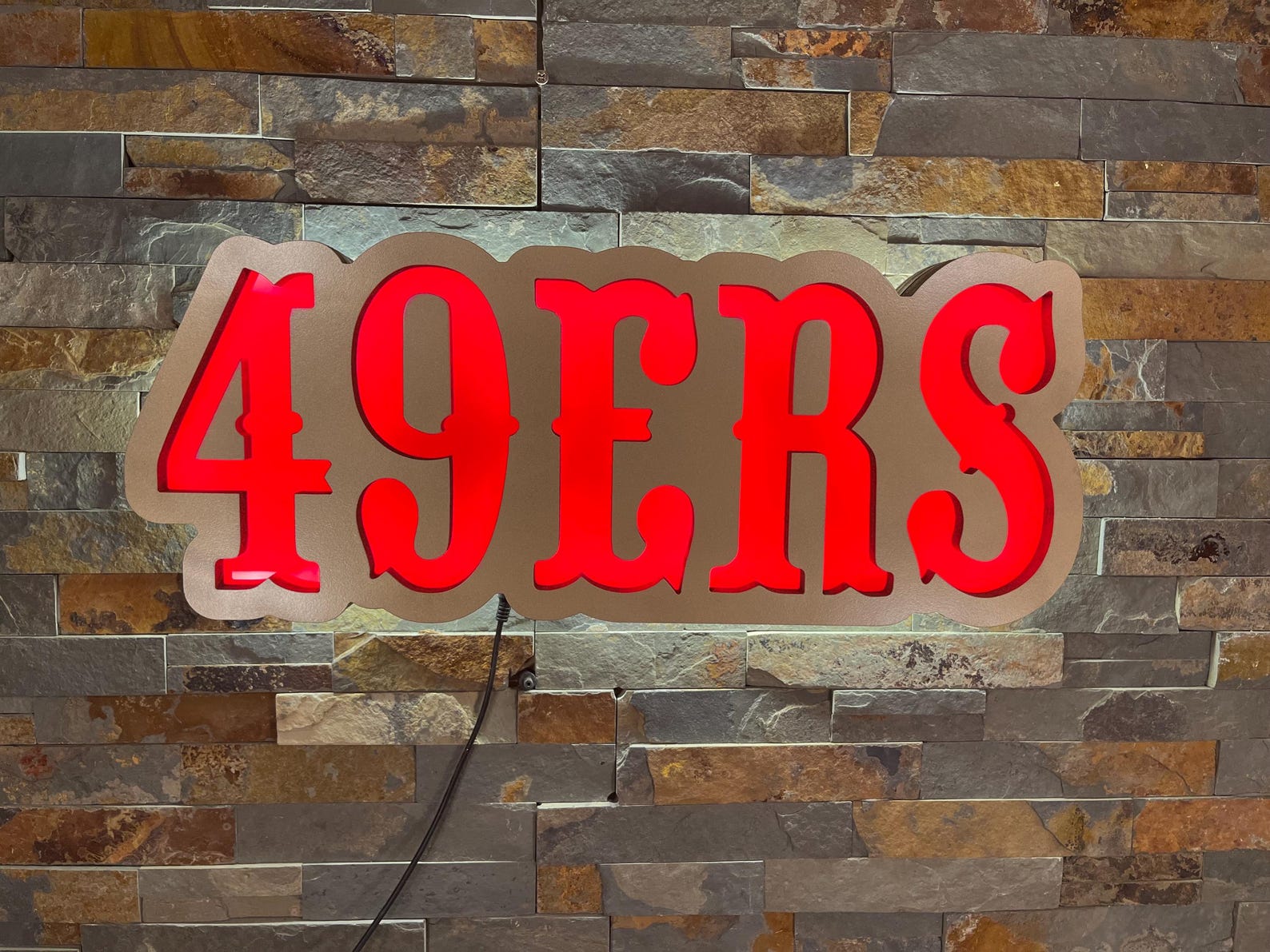 49ers Sports Logo LED Wall Sign, Bar Decor, Night Light - Etsy