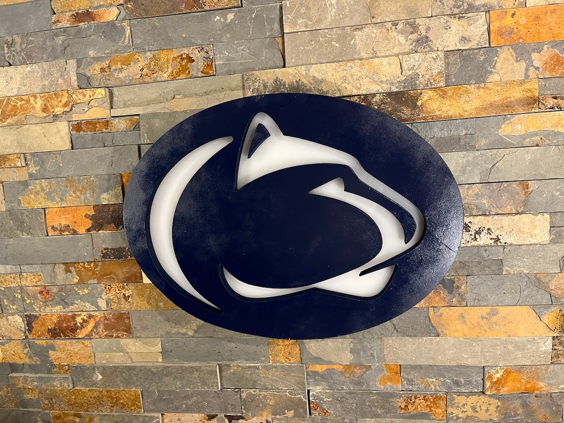 LARGE Custom Penn State Logo PSU. Nittany Lion Chipmunk LED - Etsy
