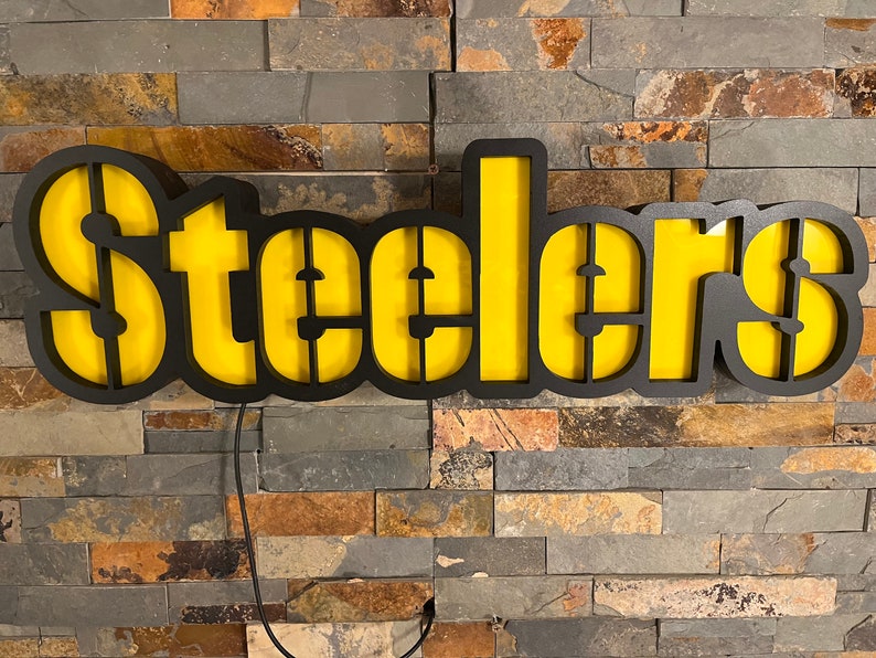 Custom Steelers LED Lighted Wall Sign, Neon, Night Light,football - Etsy