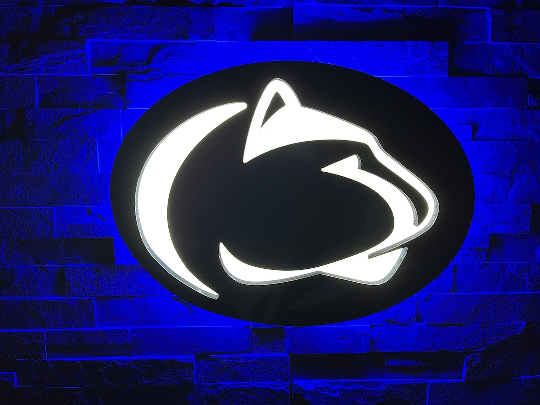 LARGE Custom Penn State Logo, PSU. Nittany Lion, Chipmunk, LED Lighted ...