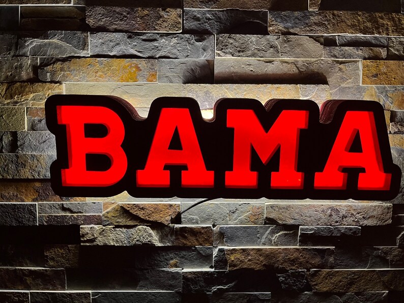 BAMA Alabama Crimson Tide Custom Roll Tide Sports Logo RGB - Etsy