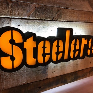Custom Steelers LED Lighted Wall Sign Neon Night - Etsy